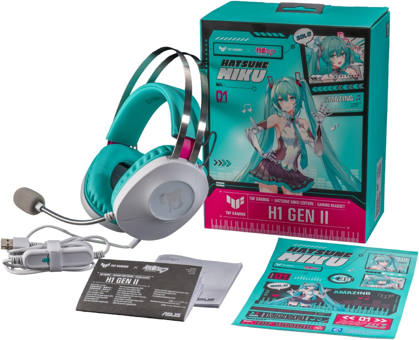 ASUS TUF Gaming H1 GEN II Hatsune Miku Edition Wired Gaming Headset ...