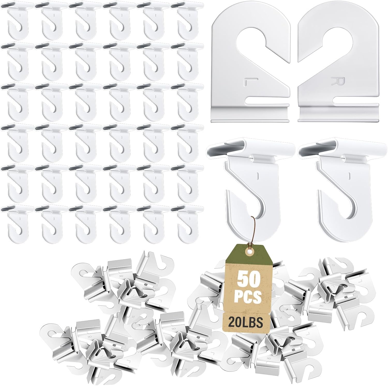 Amazon.com: 50 Pairs Drop Ceiling Hooks for Hanging Classroom Ceiling ...