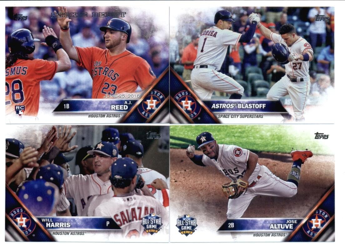 Amazon.com: 2016 Topps Update Houston Astros Team Set of 10 Cards ...