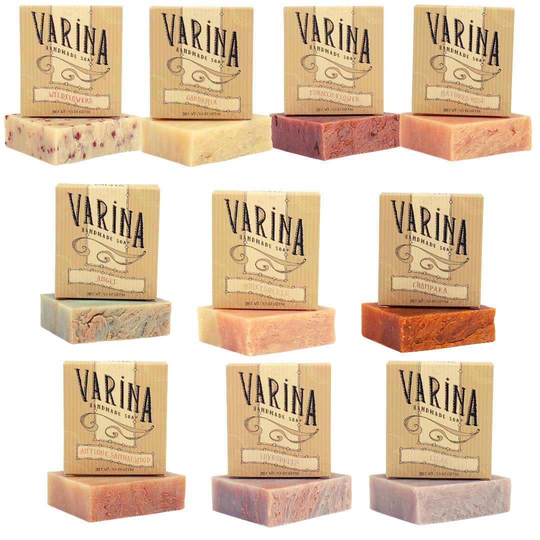 Amazon.com : Varina Natural Floral Variety Bar Soap - Gentle Cleansing ...