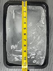 Amazon.com: Ice Block Form Makes 12 Lb. Ice Cube 11" x 7" x 5" Largest ...
