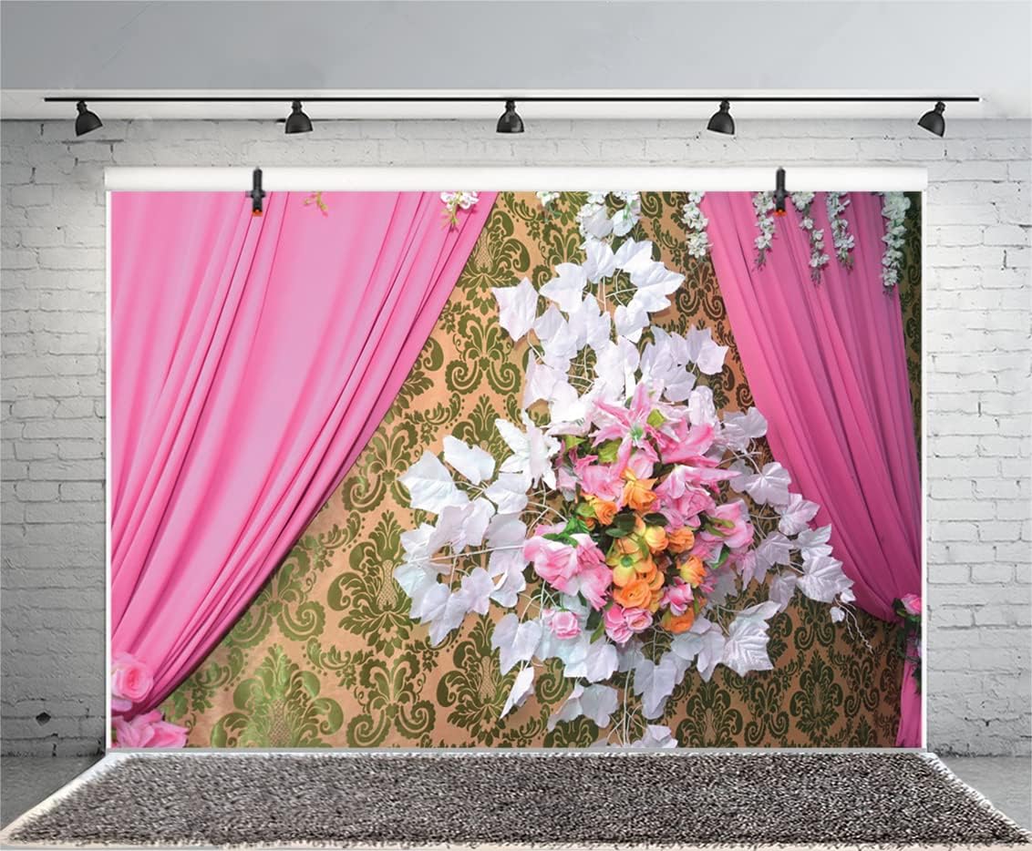 Amazon.com : White Floral Backdrop,Yeele 5x3ft White Floral Wedding ...