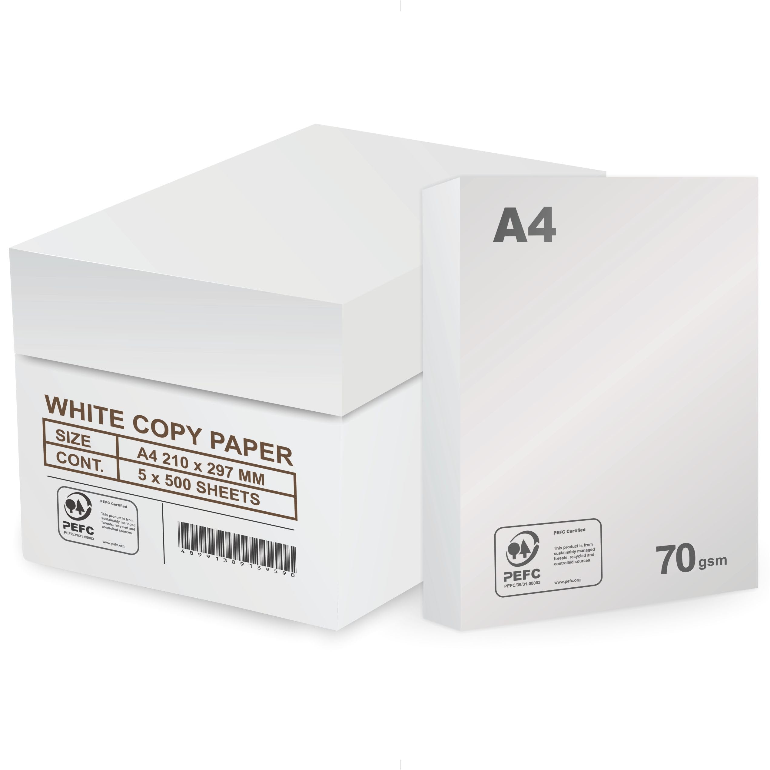 Nature Cool Premium A4 Printer Paper - 1 Ream(500 Sheets), 70gsm White ...