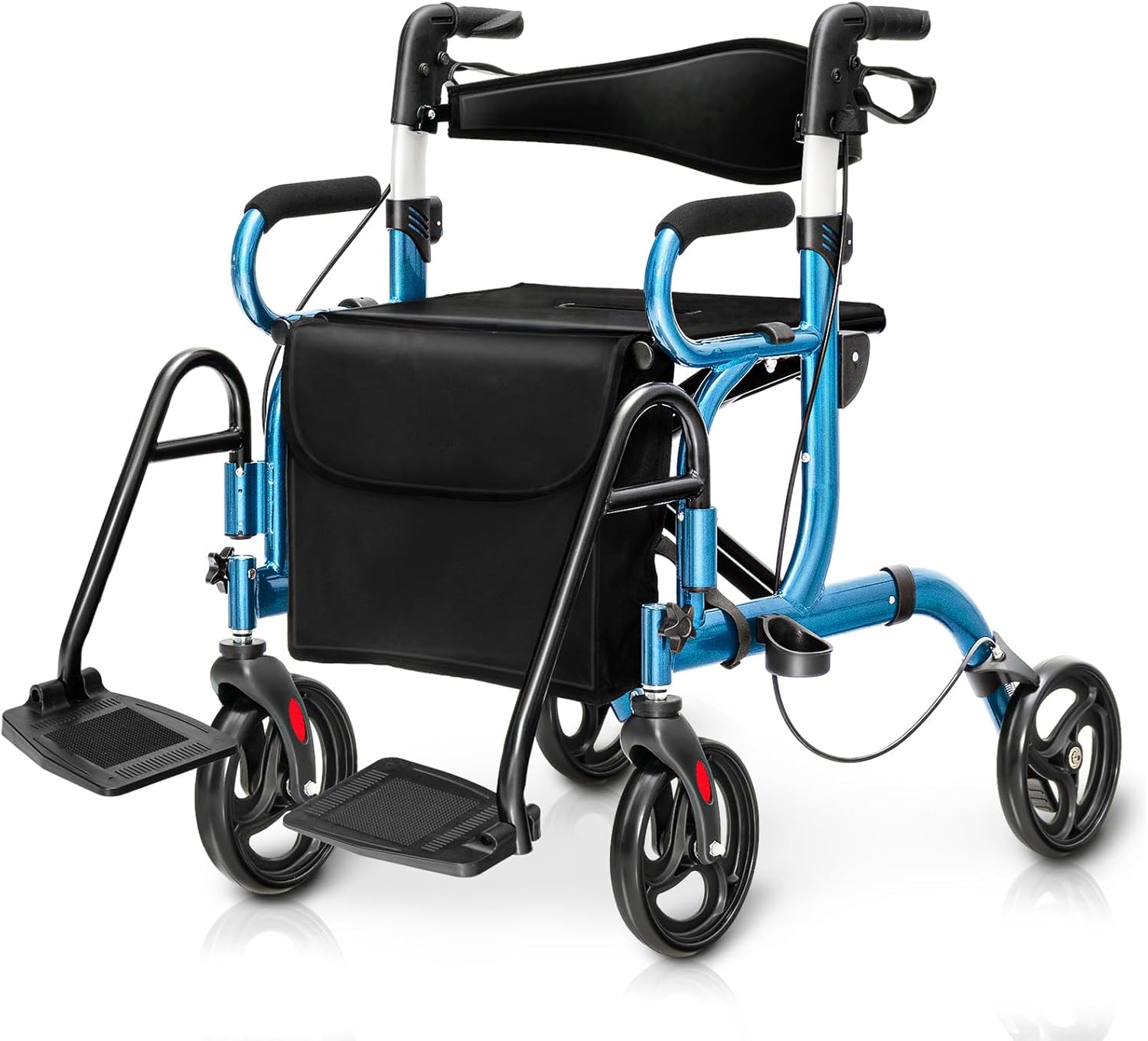 Goplus 2 in 1 Rollator Walker for Seniors, Medical Walker with Seat ...