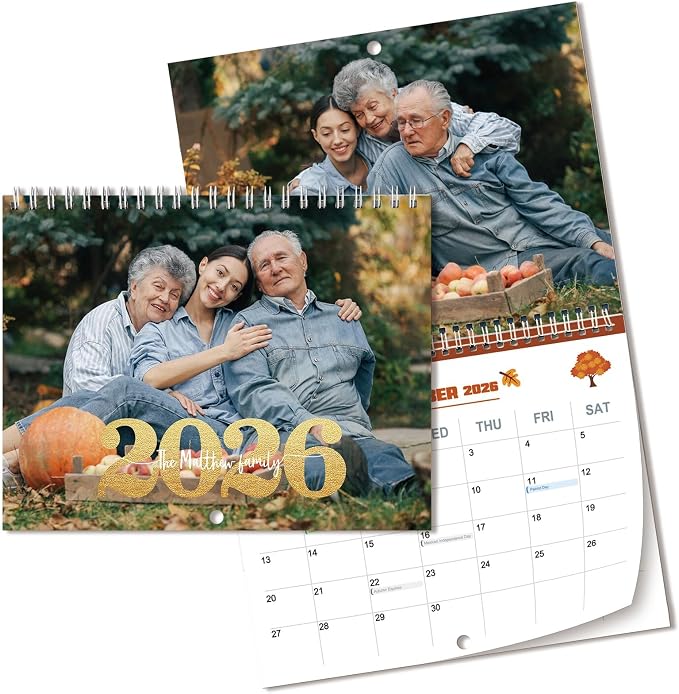 Amazon.com: Custom Calendar 2026 Personalized Photo Wall Calendar Make ...
