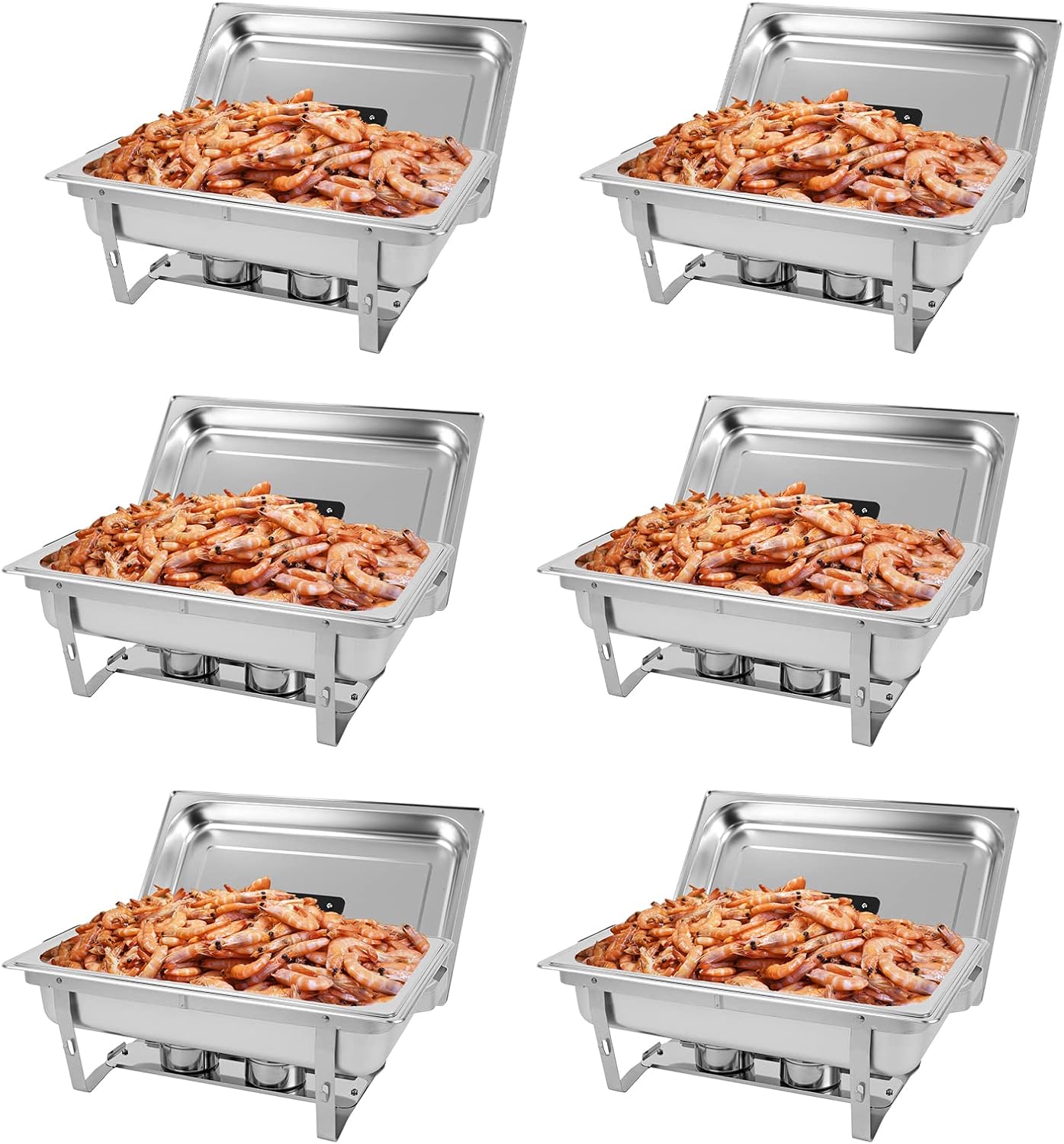 Amazon.com: Restlrious 8 QT Chafing Dish Buffet Set 6 Packs Stainless ...