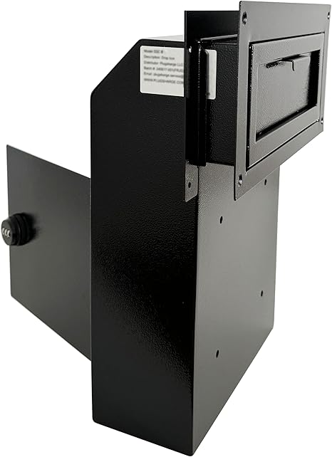 Locking Door Drop Box with Combination Lock – Steel Mailbox with Rear ...