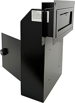 Locking Door Drop Box with Combination Lock – Steel Mailbox with Rear ...