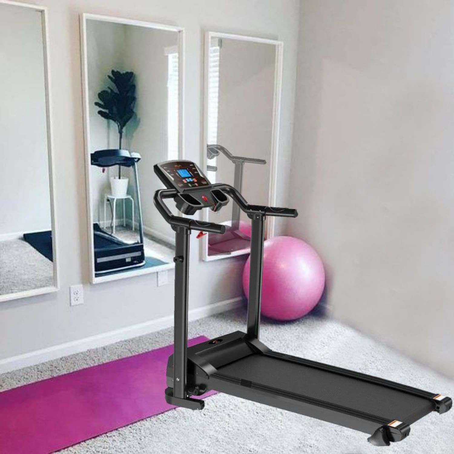 COSMO BUY Treadmill for Home Foldable 1.5 HP Electric Motorized Walking ...