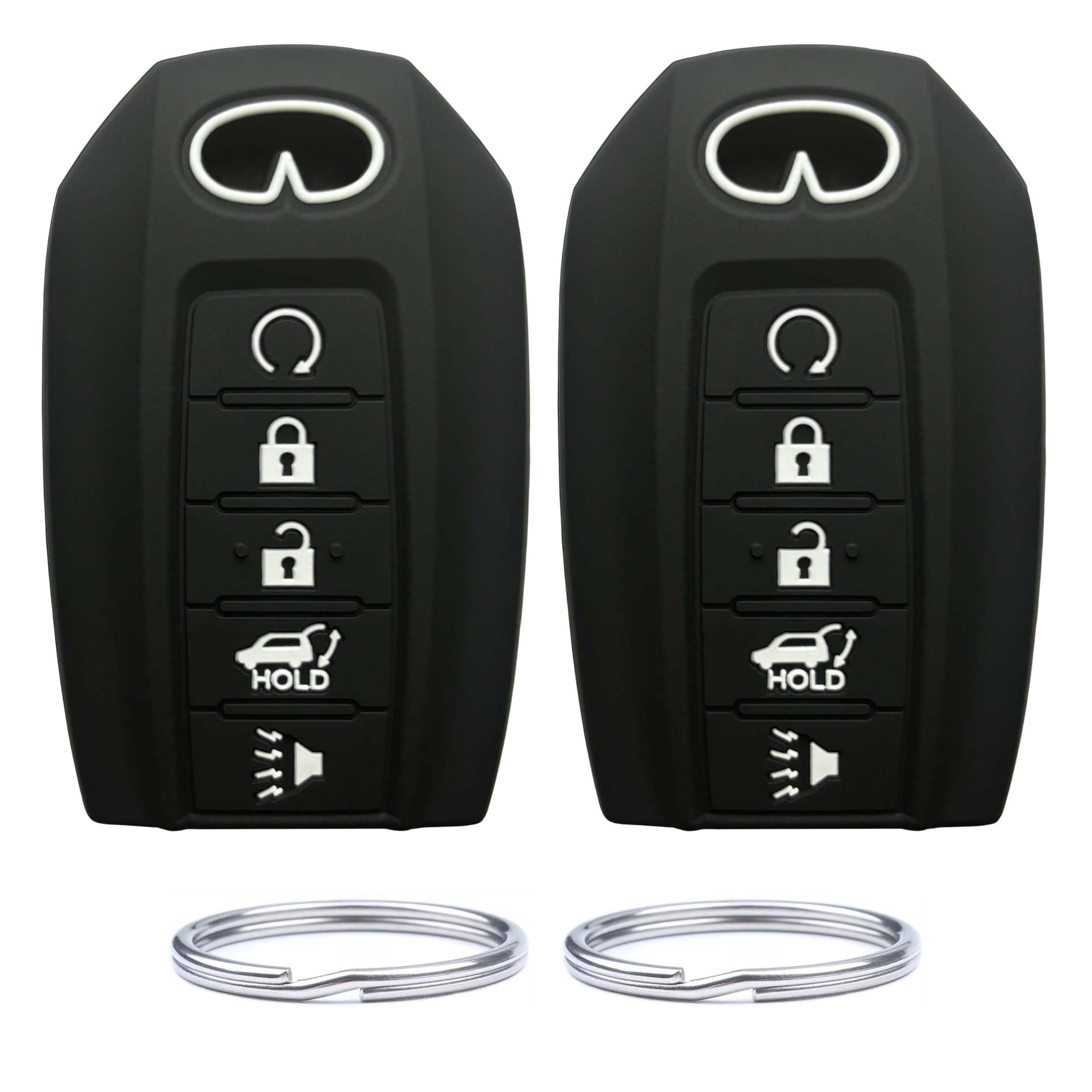Amazon.com: KARLOTLAND 2pcs 5 Buttons Silicone Key Fob Cover Compatible ...