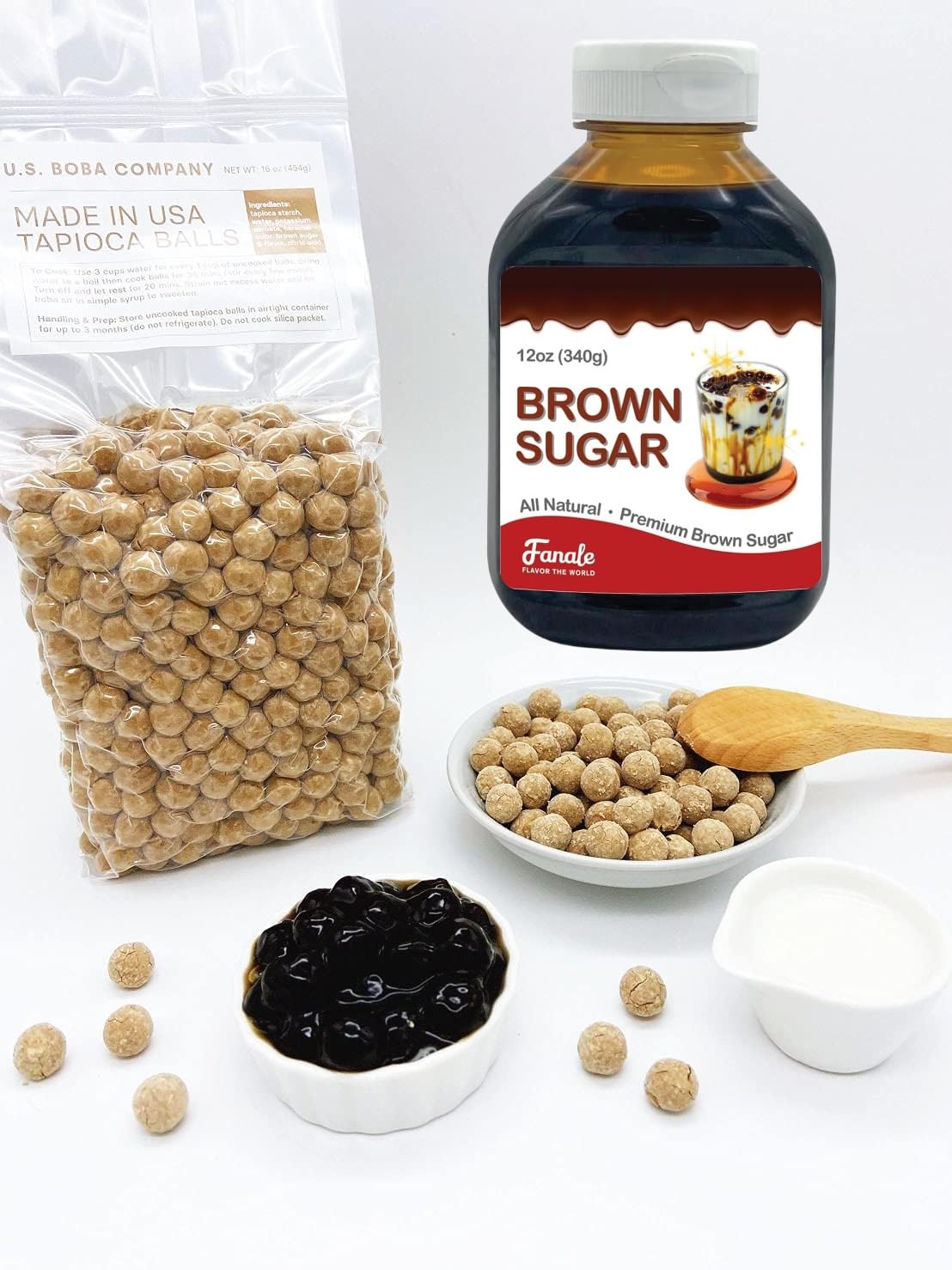 Amazon.com: US Boba Co Tapioca Pearl Made in USA 2 Pound, Fanale Hand ...