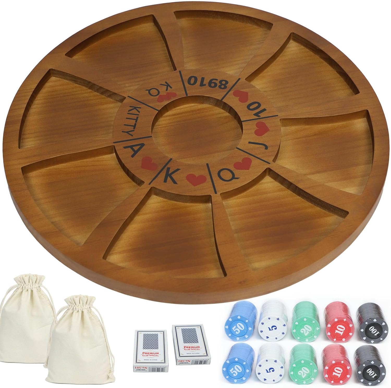 Amazon.com: Jyquorp 20 inches Michigan Rummy Game Deluxe Set Perfect ...