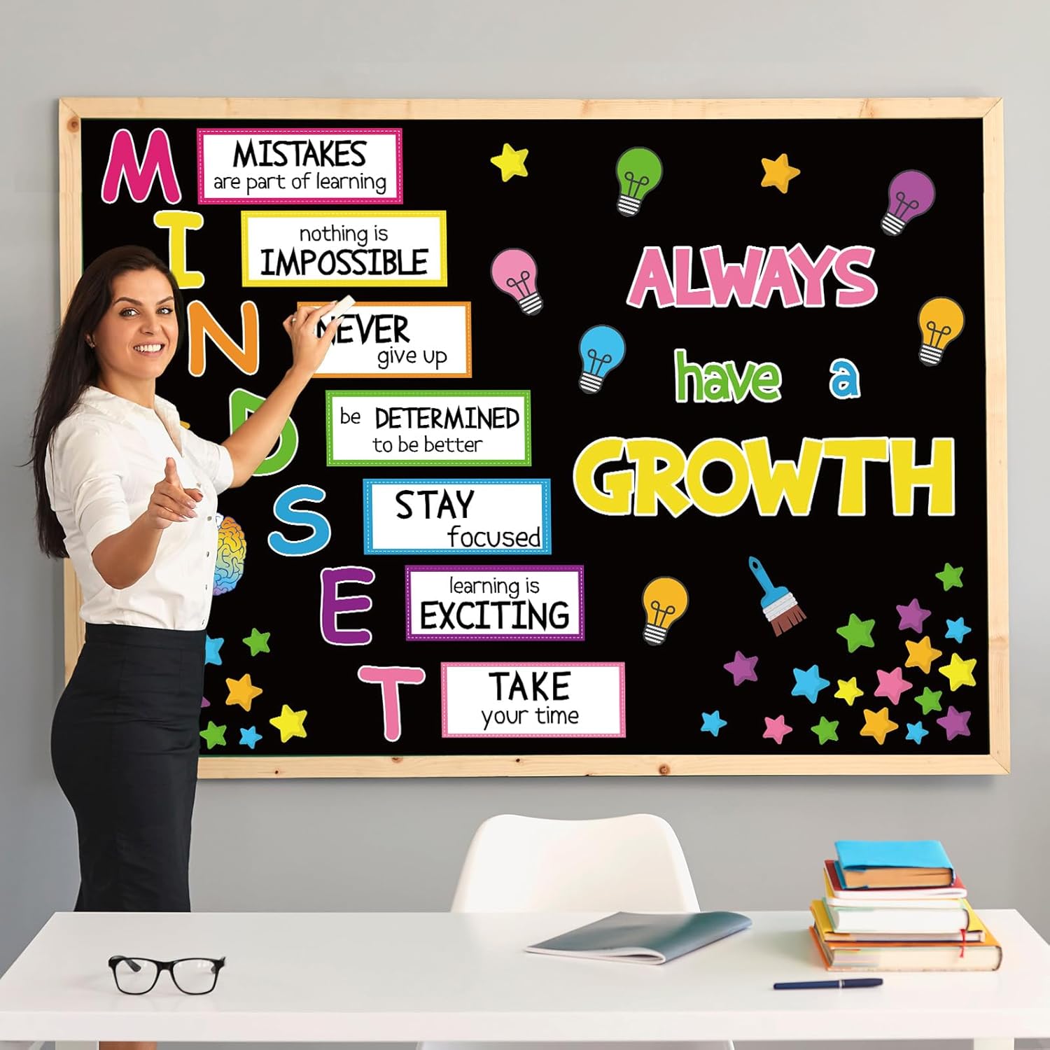 Growth Mindset Bulletin Board Positive Educational Bahrain | Ubuy