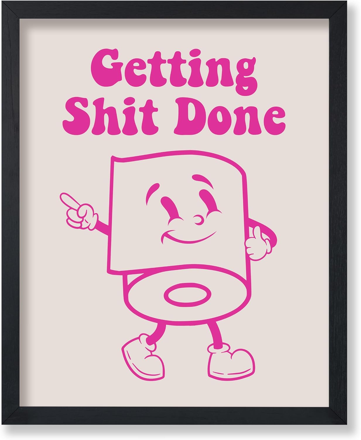 Amazon.com: Poster Master Get Shit Done Poster - Retro Toilet Paper ...