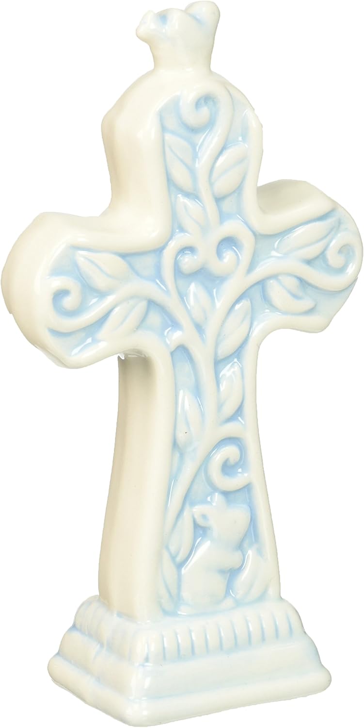 Amazon.com: Enesco This is The Day by Gregg Gift Baptism Cross Figurine ...