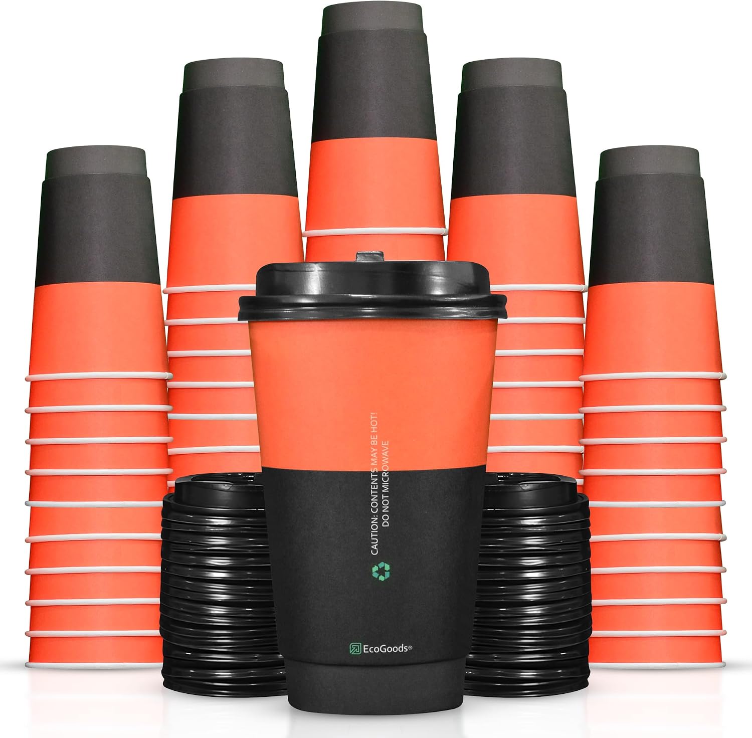 Amazon.com: EcoGoods 50 Pack 16 Oz Insulated Double Wall Disposable ...