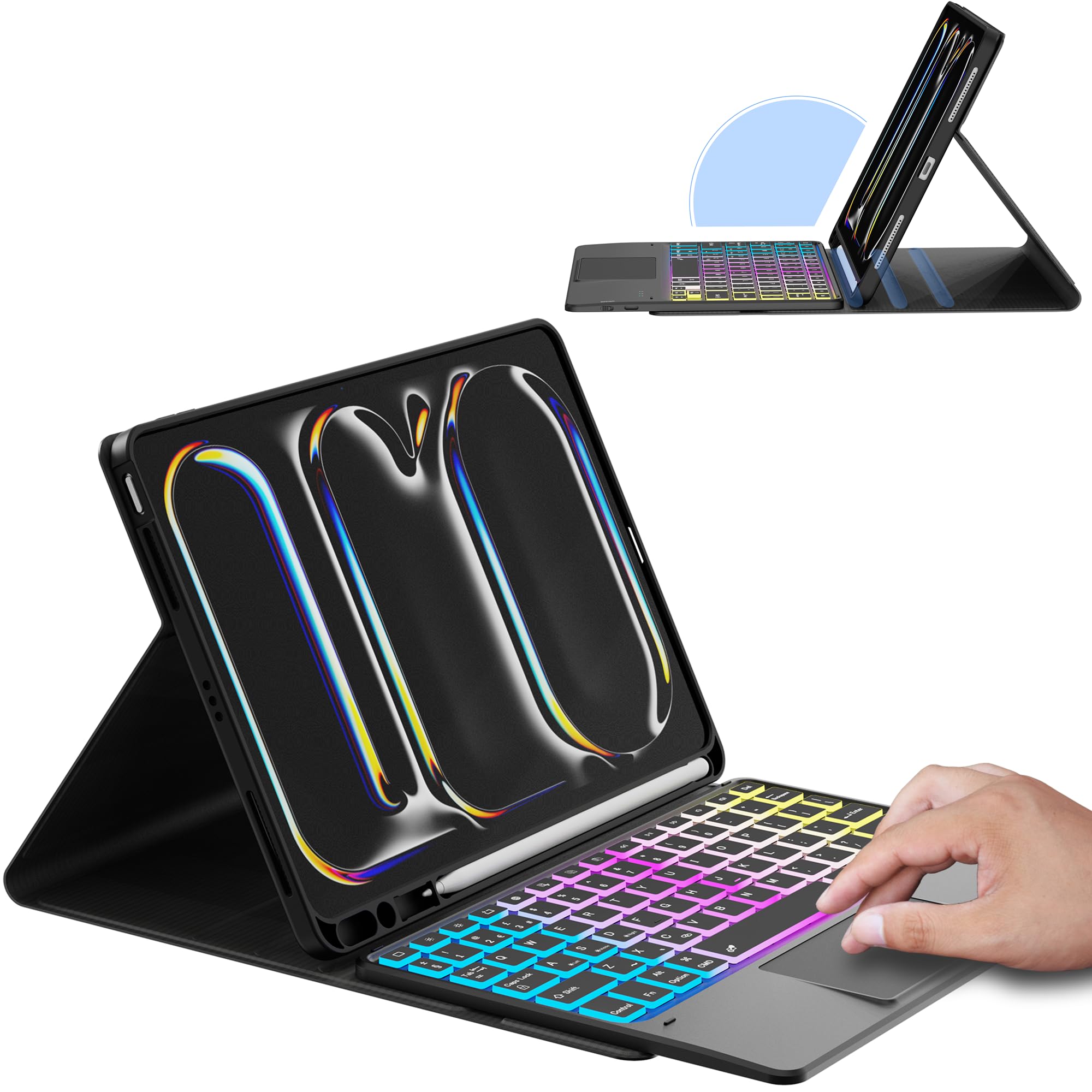 for iPad Pro 11-inch (M4) 2024 Case with Detachable Keyboard : DIY 3 ...