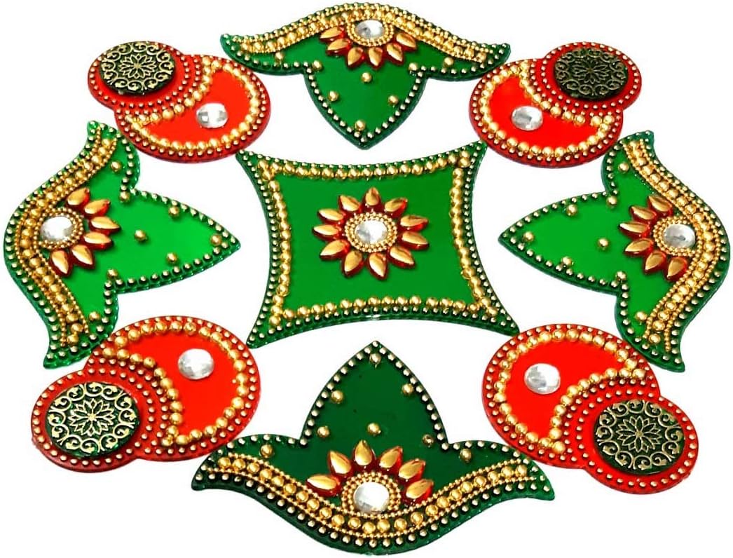 Amazon.com: 10 to 11 Inches Dia- Floor/Wall/Table Rangoli Decorative ...