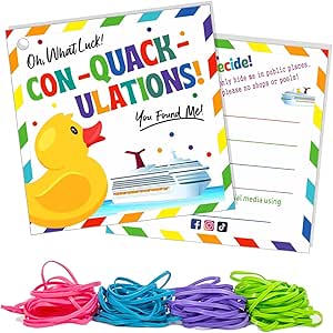 Amazon.com : Duck Tags, Cruising Rubber Duck Ducking Game Cards ...