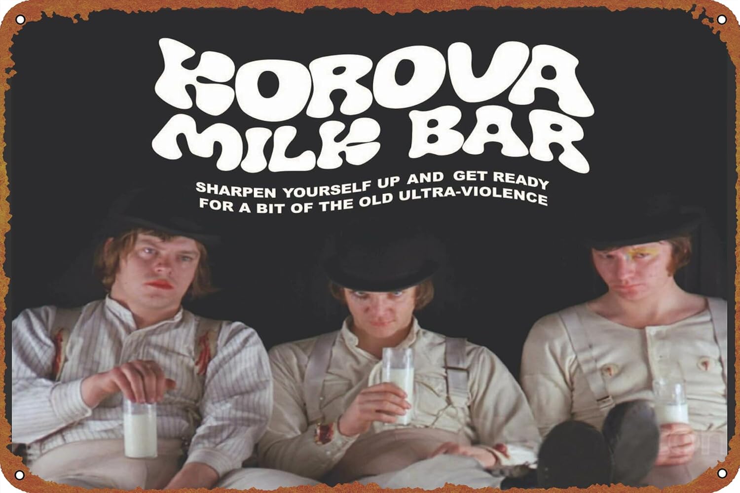 Amazon.com : Korova Milk Bar Sign Clockwork Orange Poster Retro Vintage ...