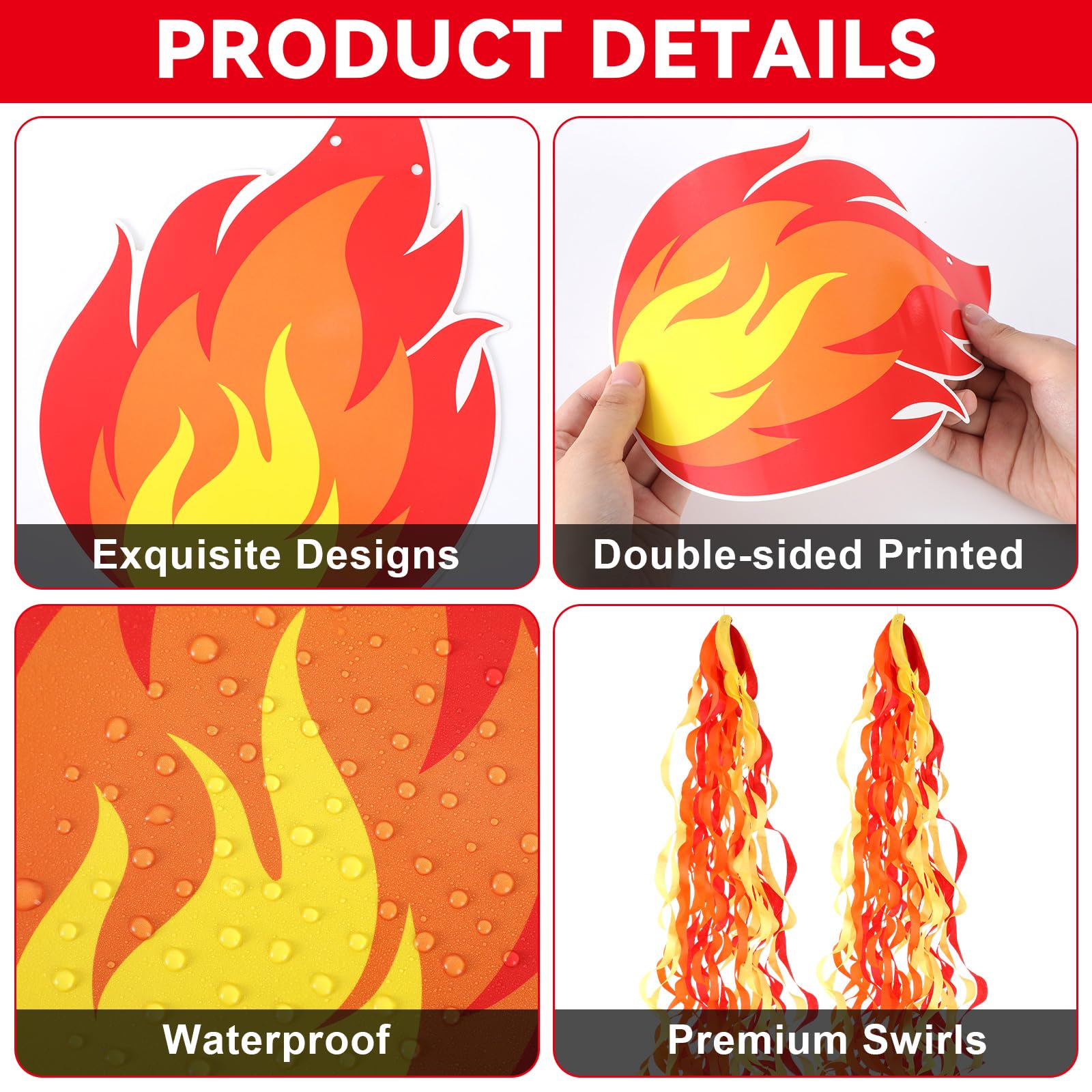 Pentecost Party Decor Fire Flame Party Decorations - Firefighter ...