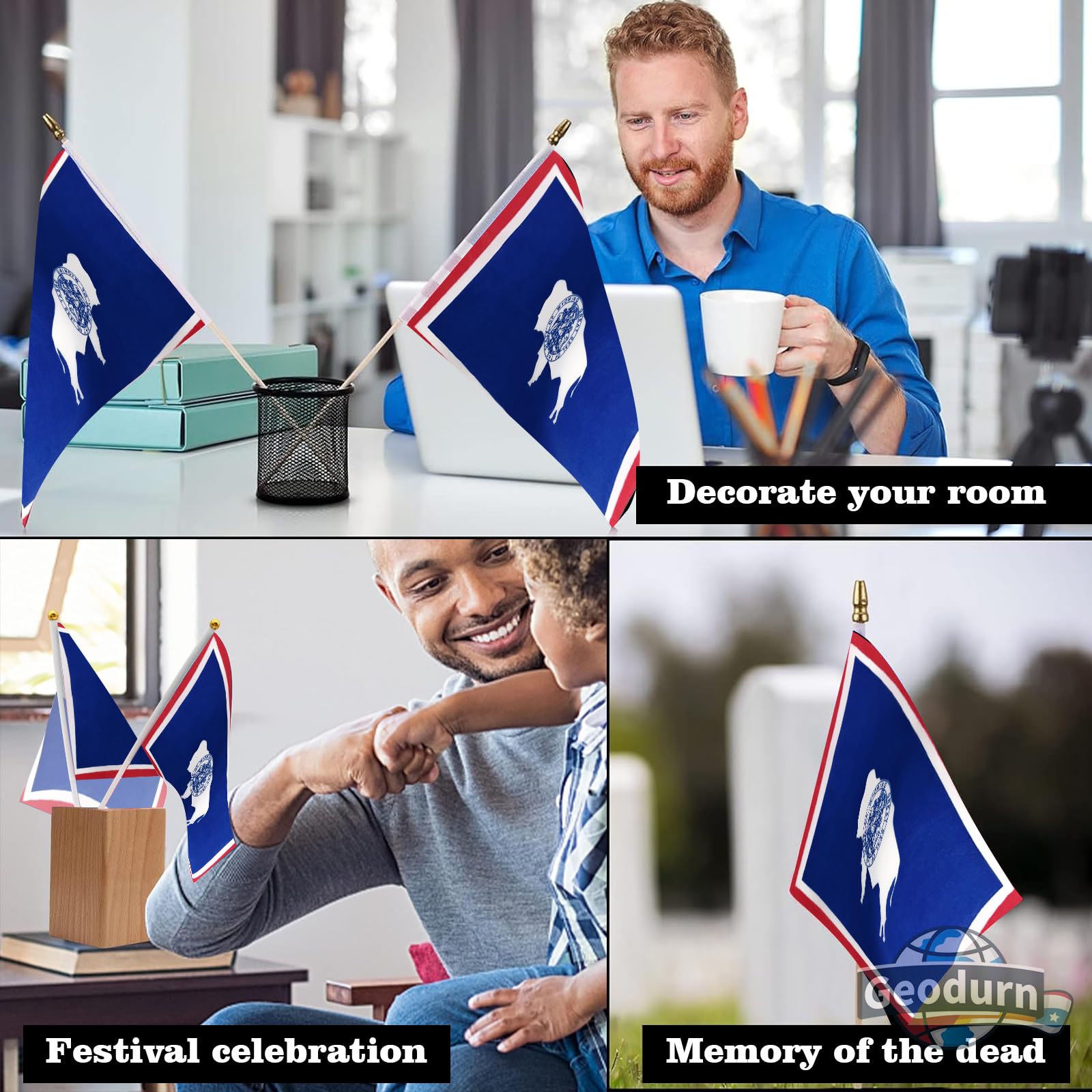 Snapklik.com : Pack Of 20, Handheld Wyoming Flags 5x8 Inch - Small ...