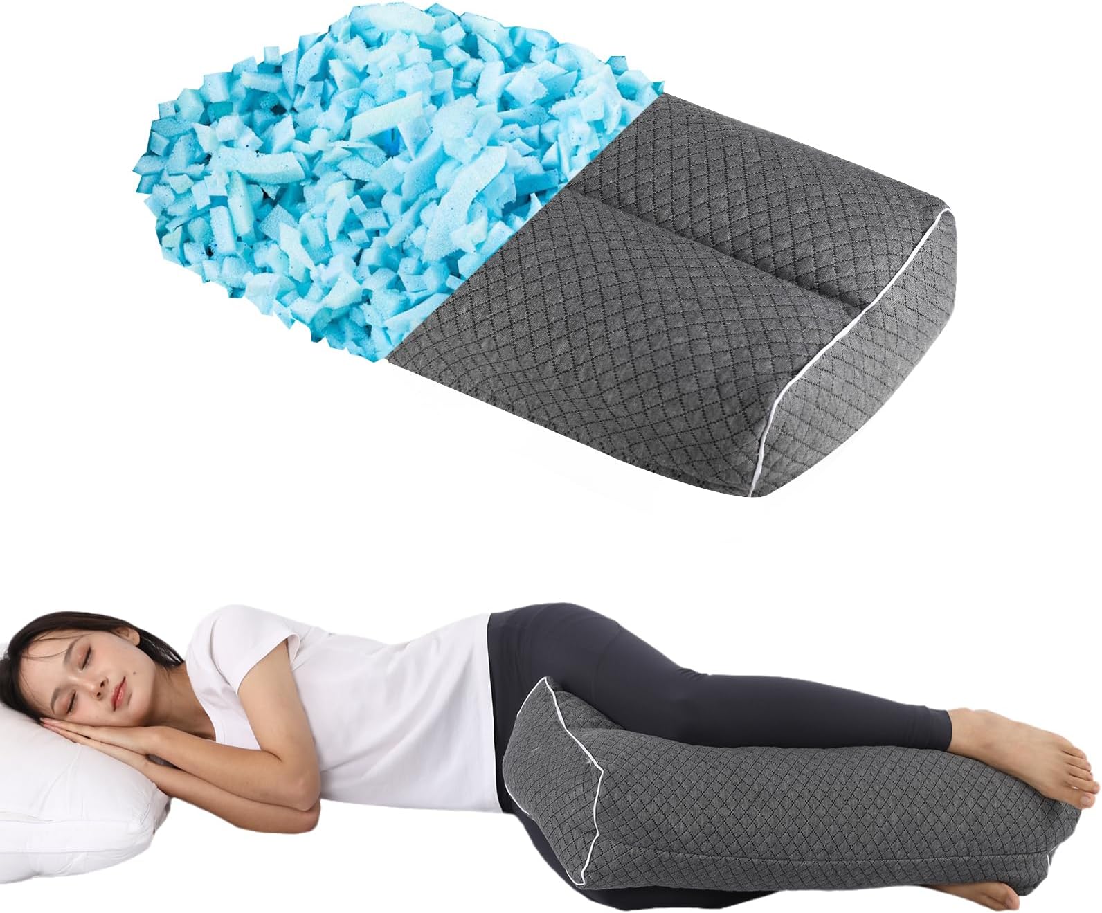 Amazon.com: MINUPWELL 6.5" Knee Pillow for Side Sleepers - 100% ...
