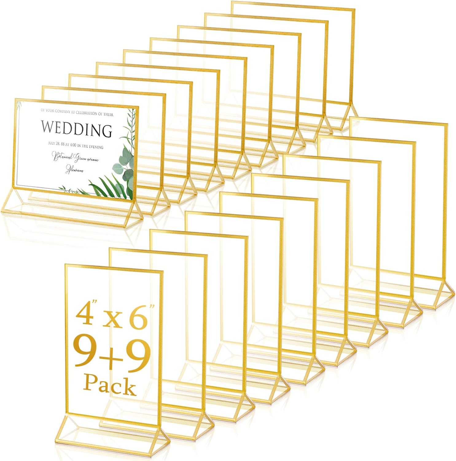 Amazon.com: 18 Pack Clear Acrylic Double Sided Frames Display Holder ...