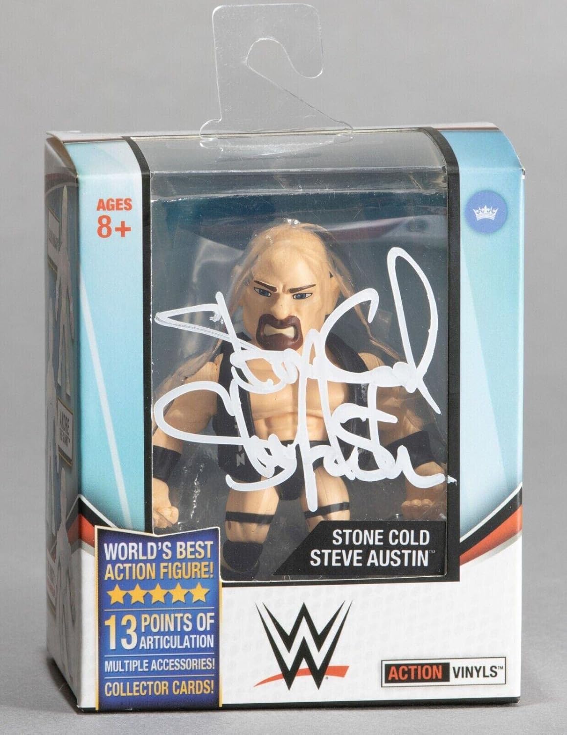Stone Cold Steve Austin Signed WWE Loyal Subjects Vinyl Action Figure ...