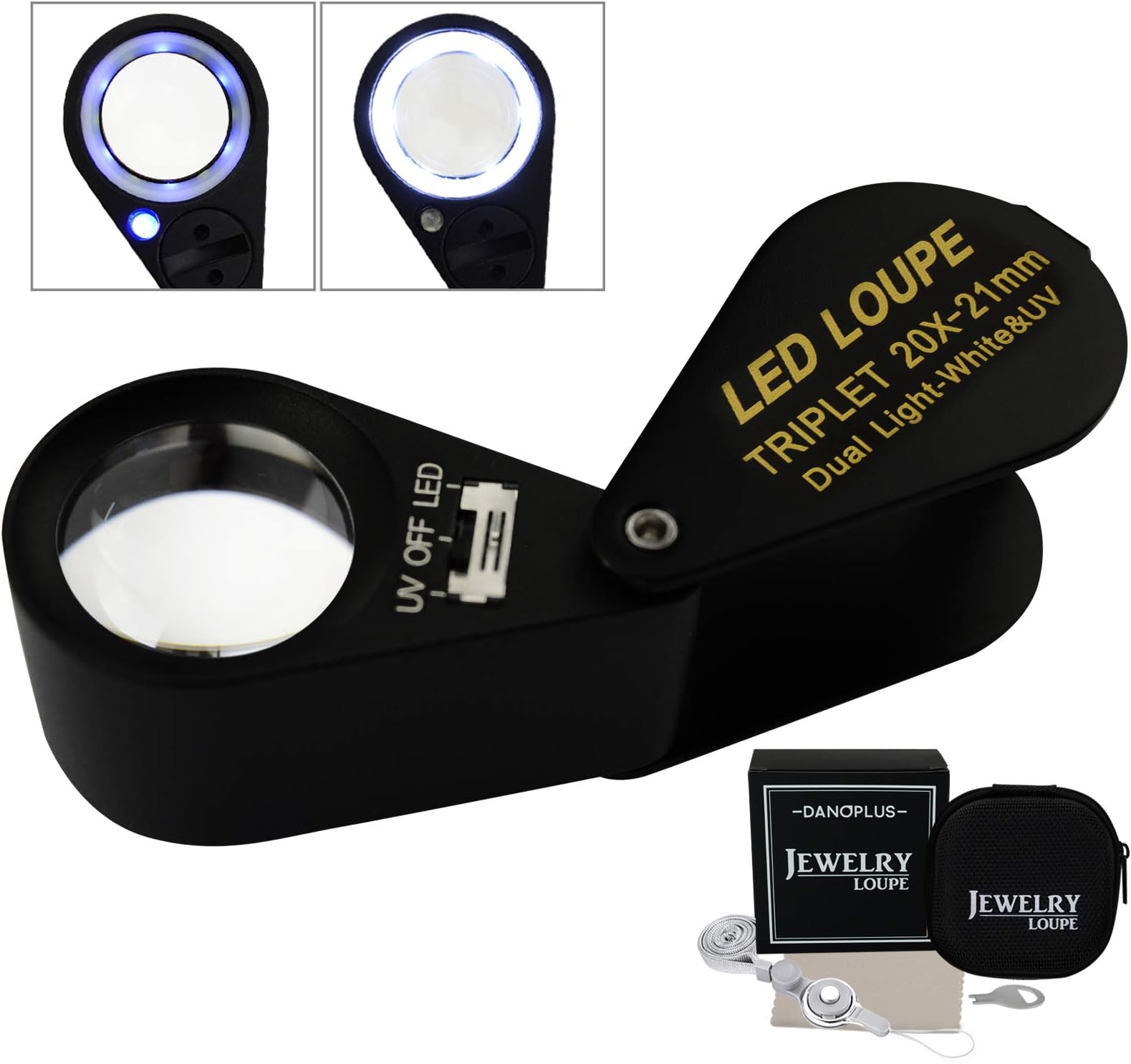 Amazon.com: 20x Magnifier Jewelry Loupe Triplet Lens 20.5mm Optical ...