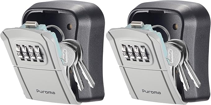 Amazon.com: Puroma Key Lock Box Combination Lockbox Wall-Mounted Key ...