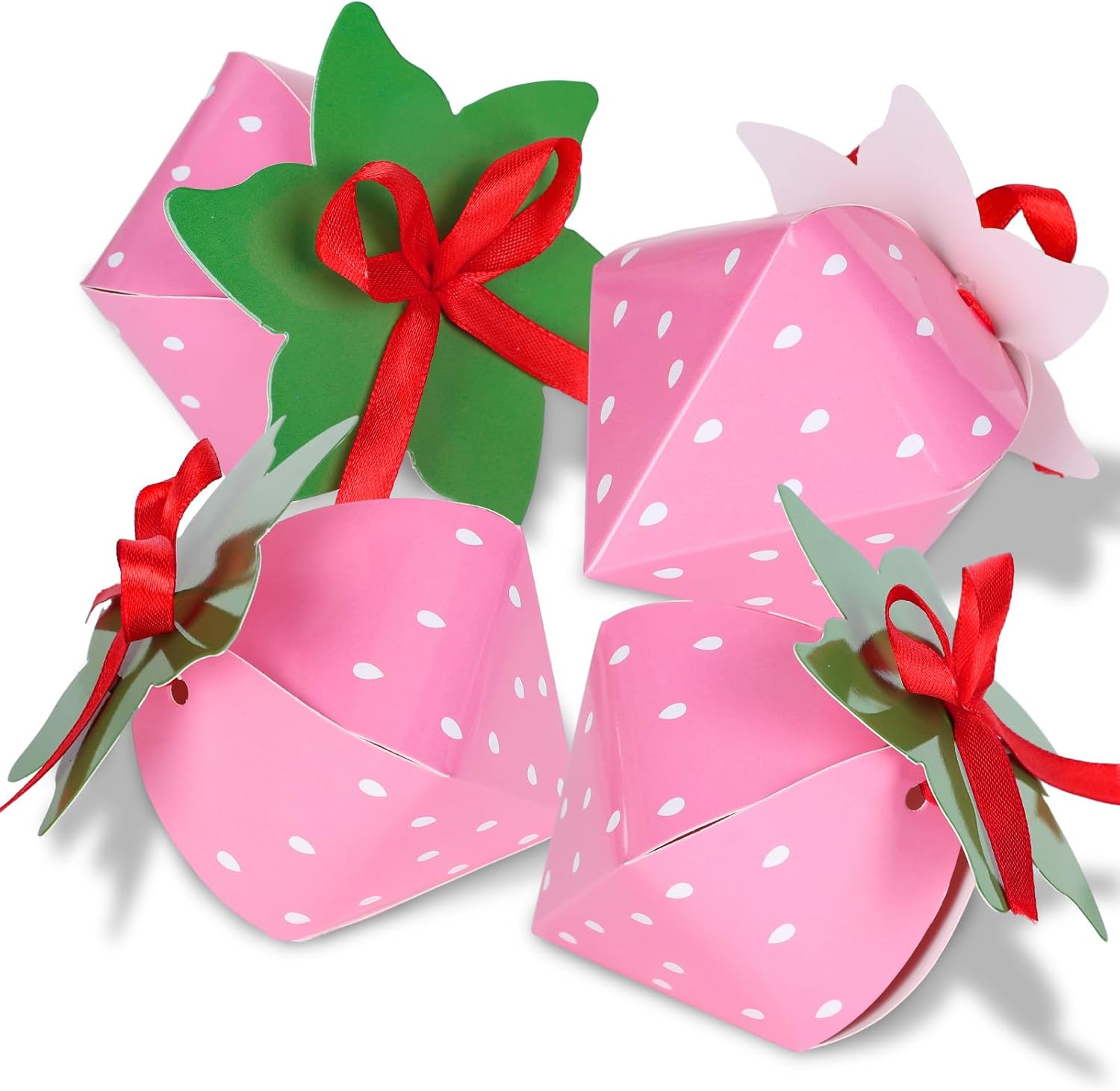 Amazon.com: Generic AnyDesign 24Pcs Pink Strawberry Party Favor Treat ...