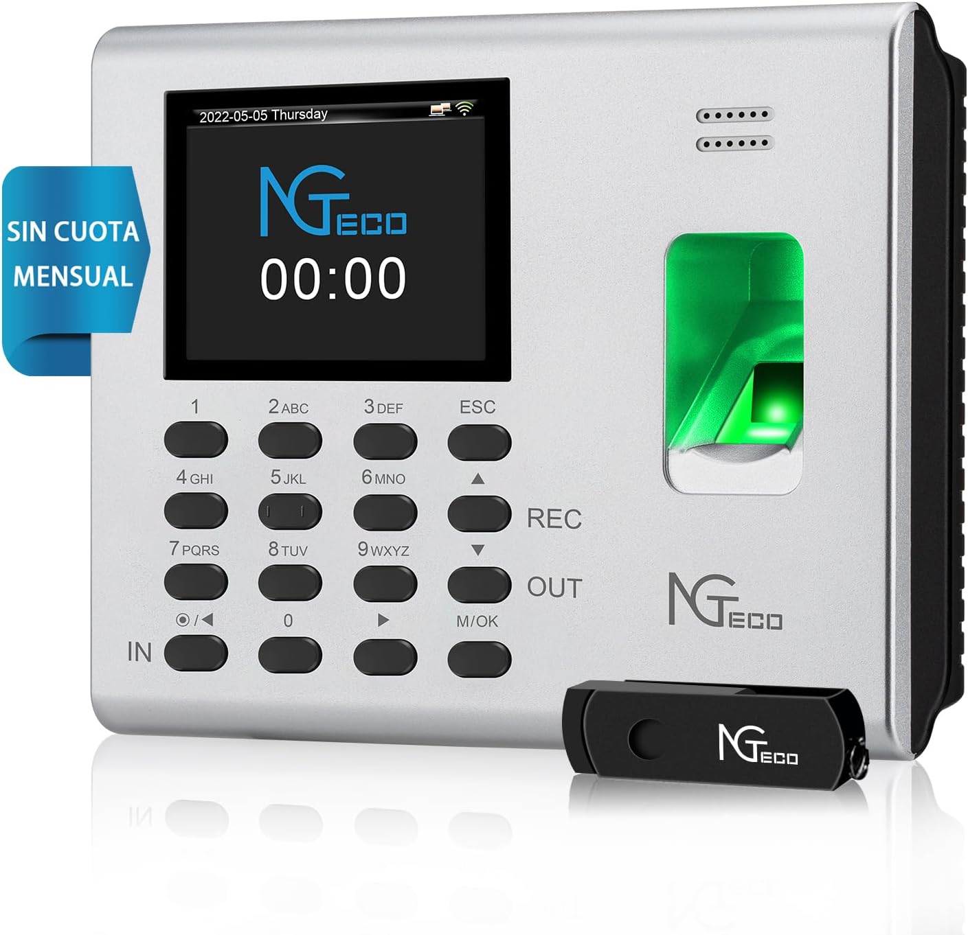 Amazon.com: NGTeco Time Clocks for Employees Small Business, WiFi ...