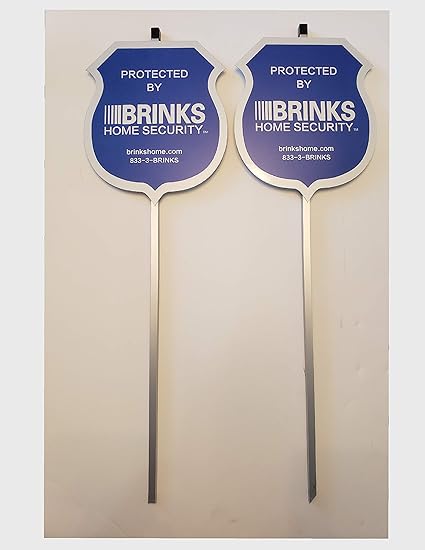 Amazon.com : 2 New Brinks Security Yard Signs Blue : Patio, Lawn & Garden