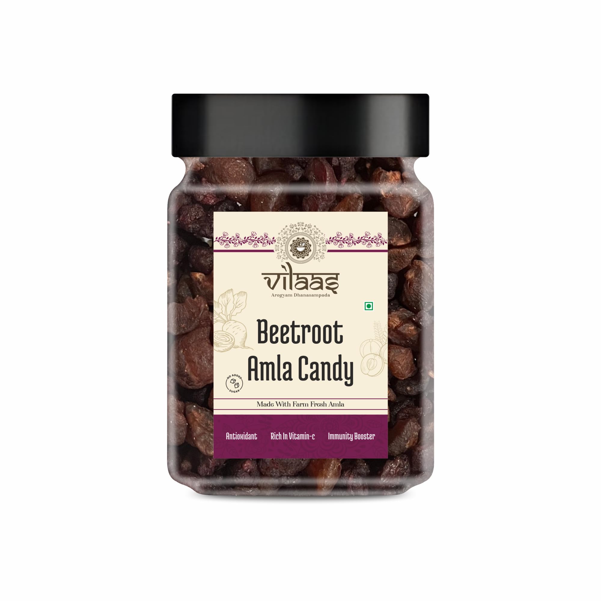 Vilaas Dried Sugar-Free Beetroot Amla Candy 300 GM | Rich in Nutrients ...