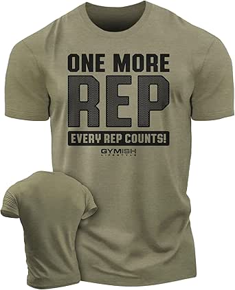 Amazon.com: One Rep Count Keep Pushing Men's Training T-Shirt for Gym ...