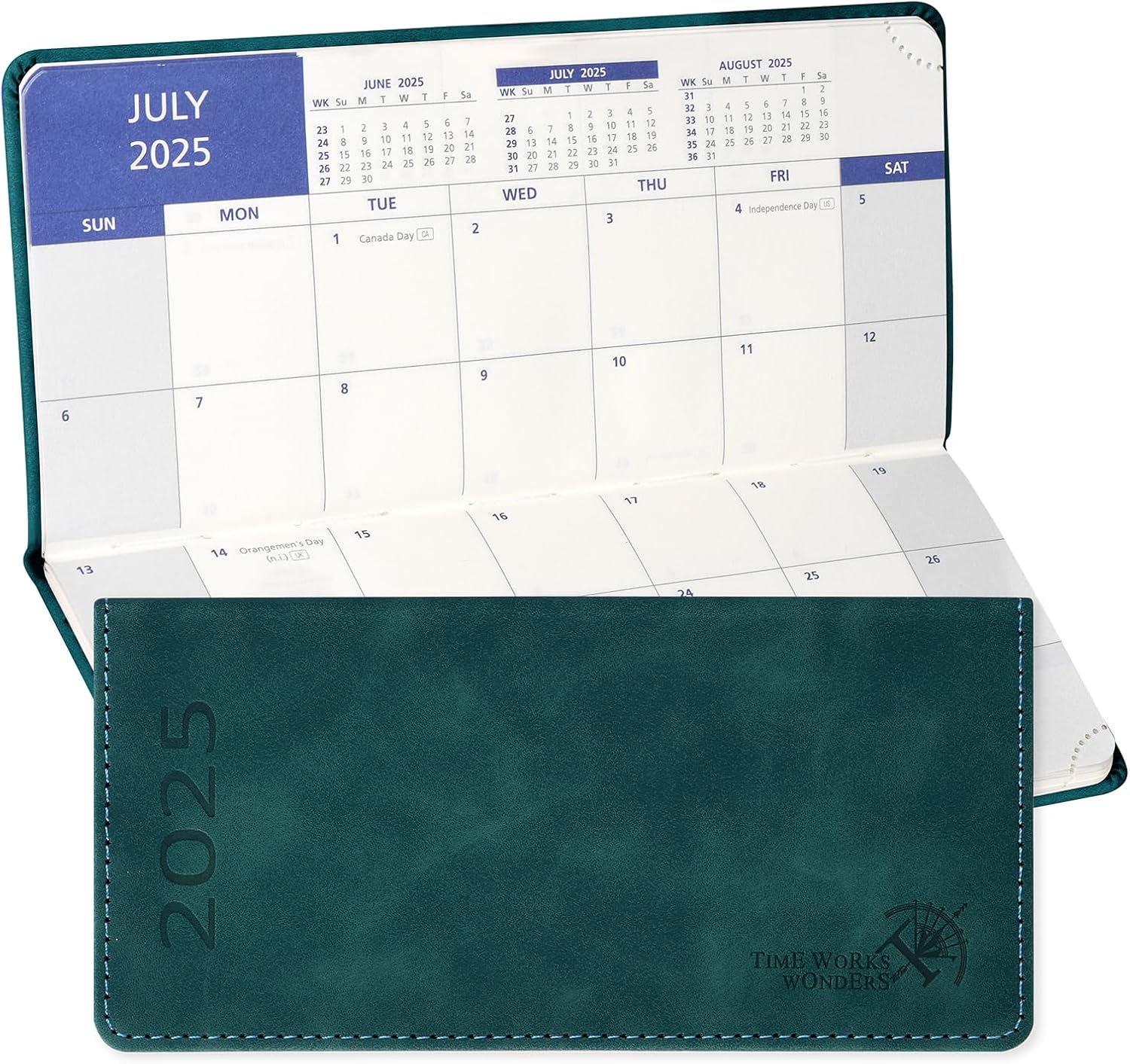 Amazon.com : POPRUN 2025 Pocket Monthly Calendar[Slim Mini Size 3" x 7 ...