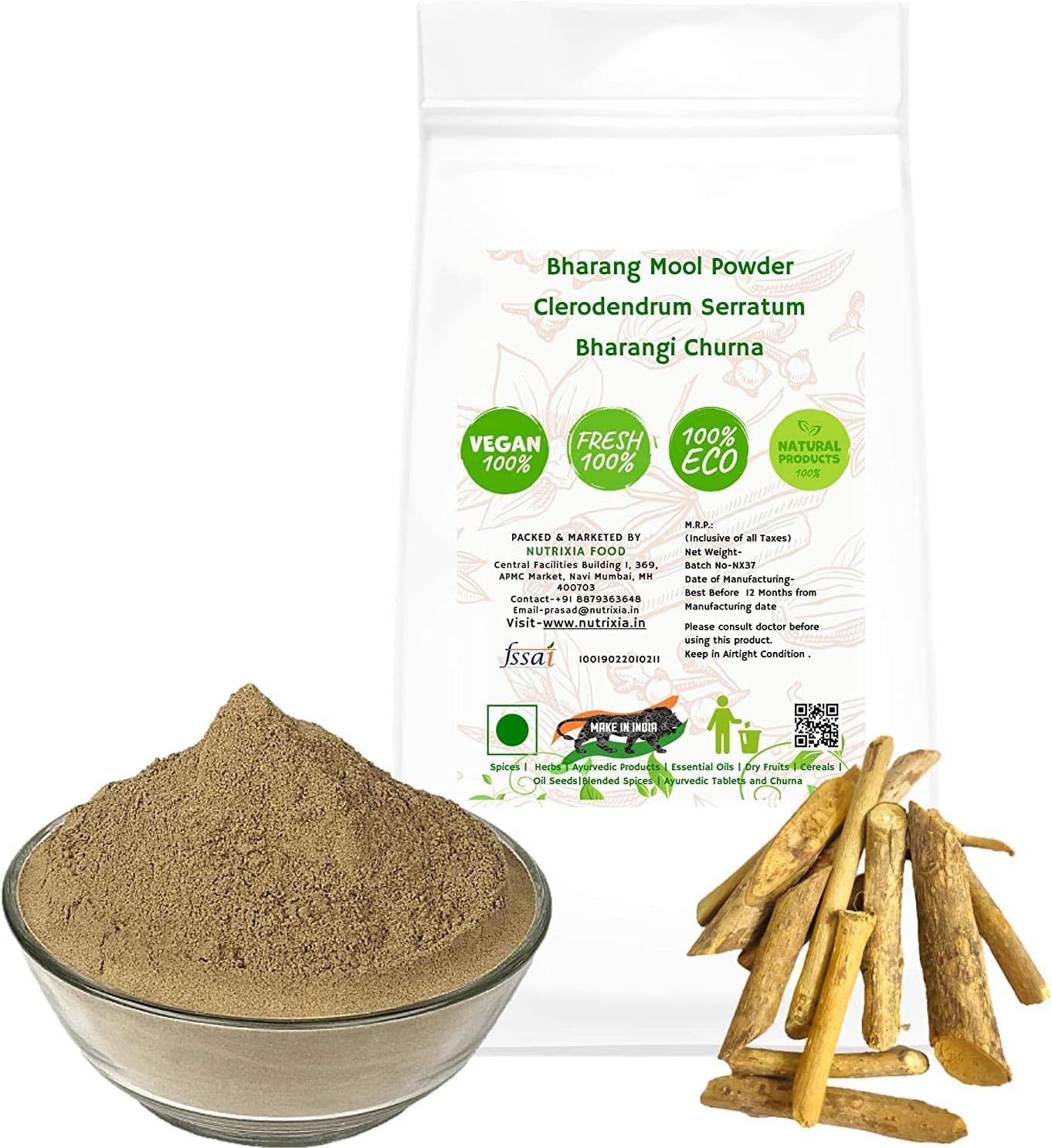 Amazon.com: Metrol Bharang Mool Powder-Bharangi Churna Powder 100 gm ...