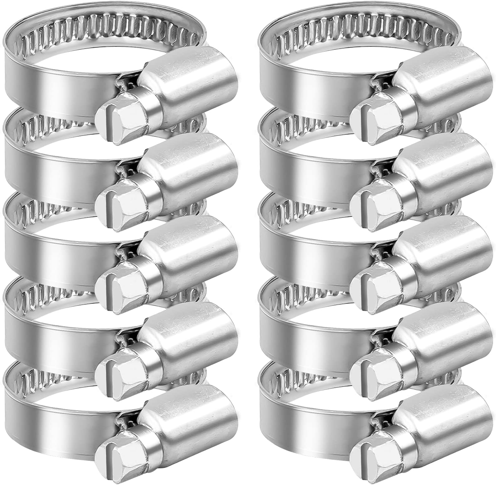 ilauke 12 Stück Schlauchschellen Set 32-50 mmVerstellbare Edelstahl ...