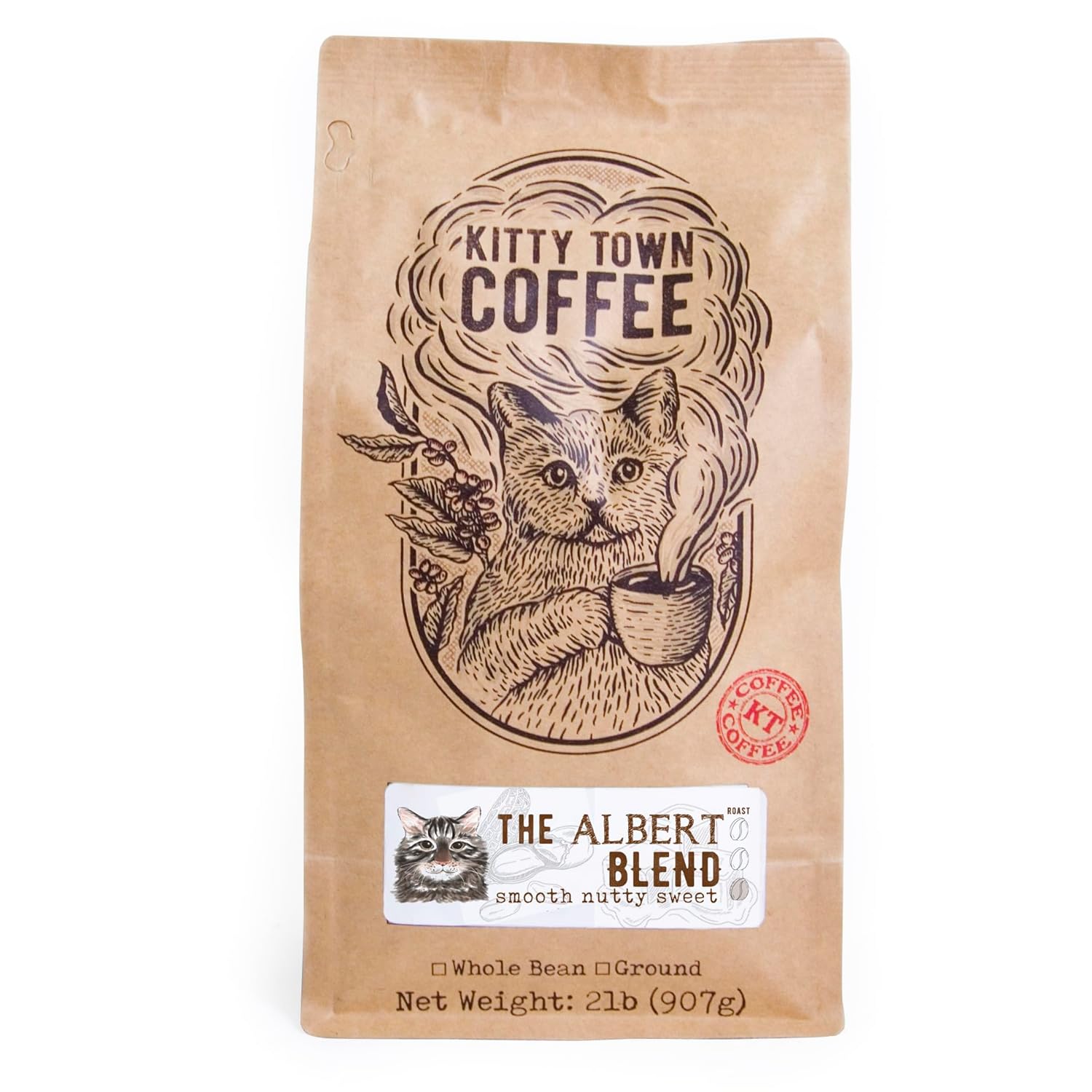 Amazon.com : Kitty Town Coffee: The Albert Blend Light Roast Coffee ...