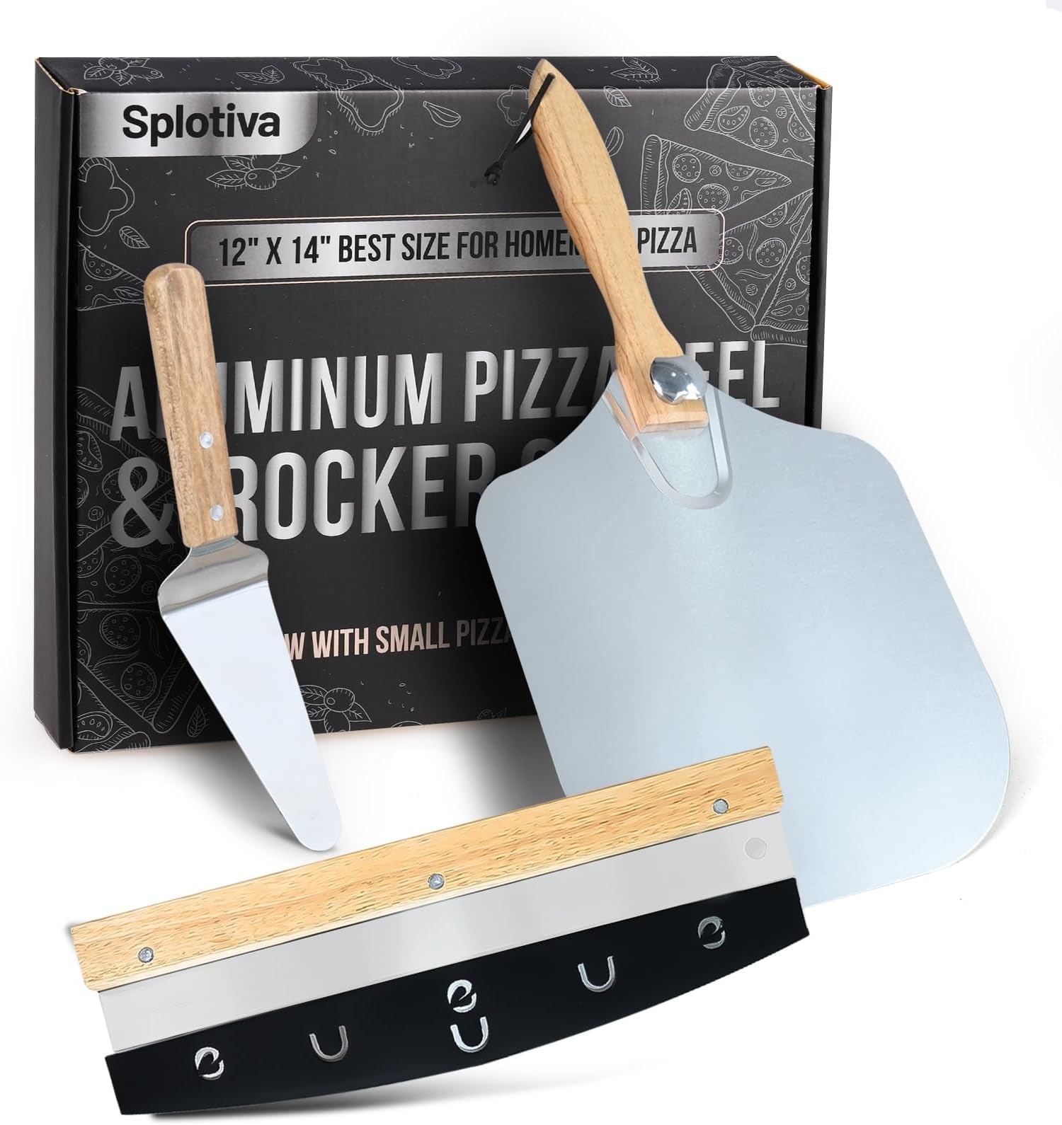 Amazon.com: Splotiva Pizza Peel, Aluminum Pizza Spatula,12 inch Metal ...