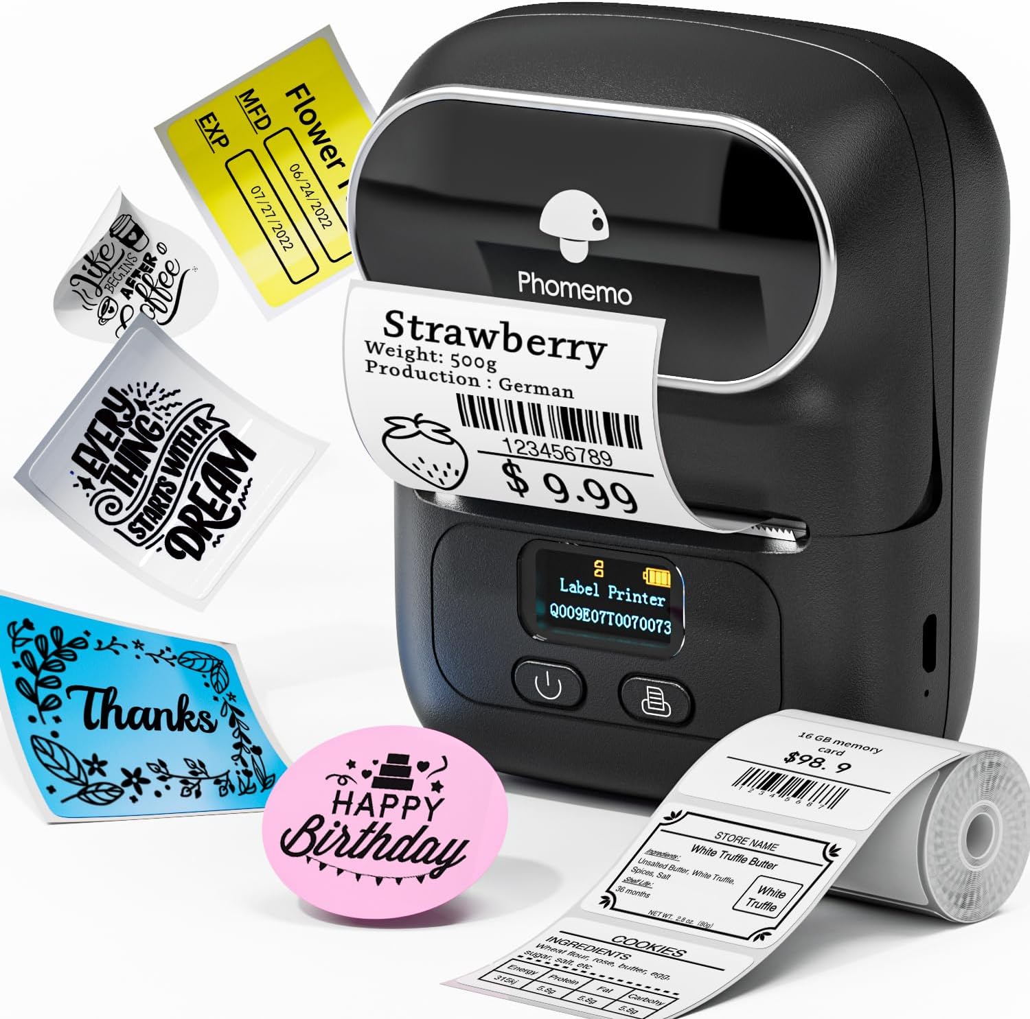 Amazon.com : MARKLIFE Label Maker Machine with Tape Barcode Label ...