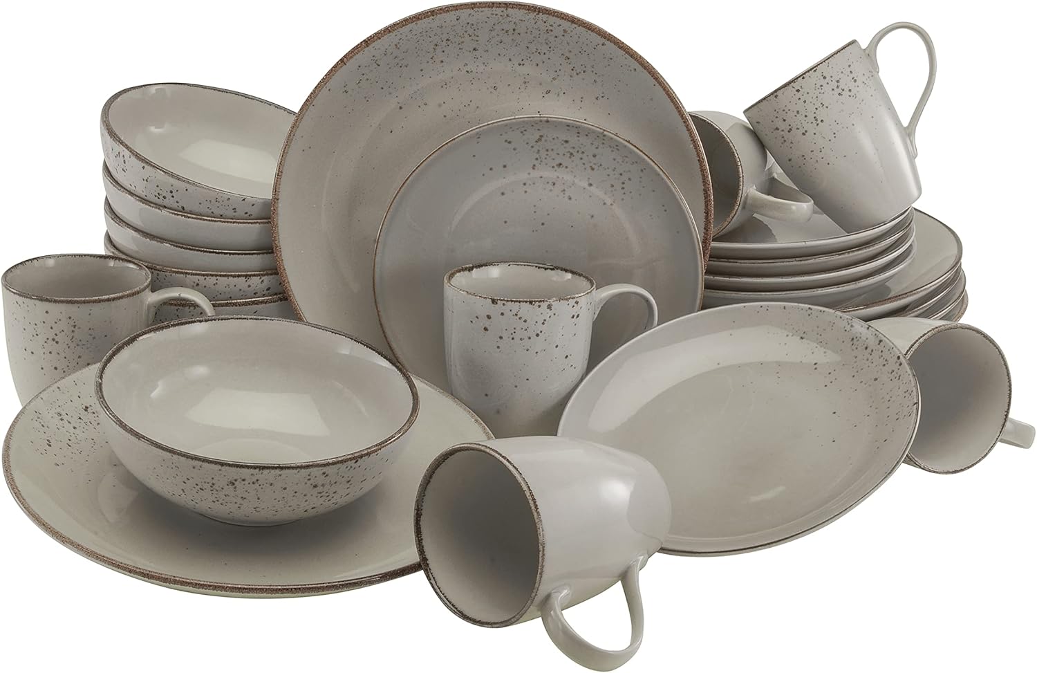 CREATABLE 20258, Serie Nature Collection Grey, Geschirrset ...