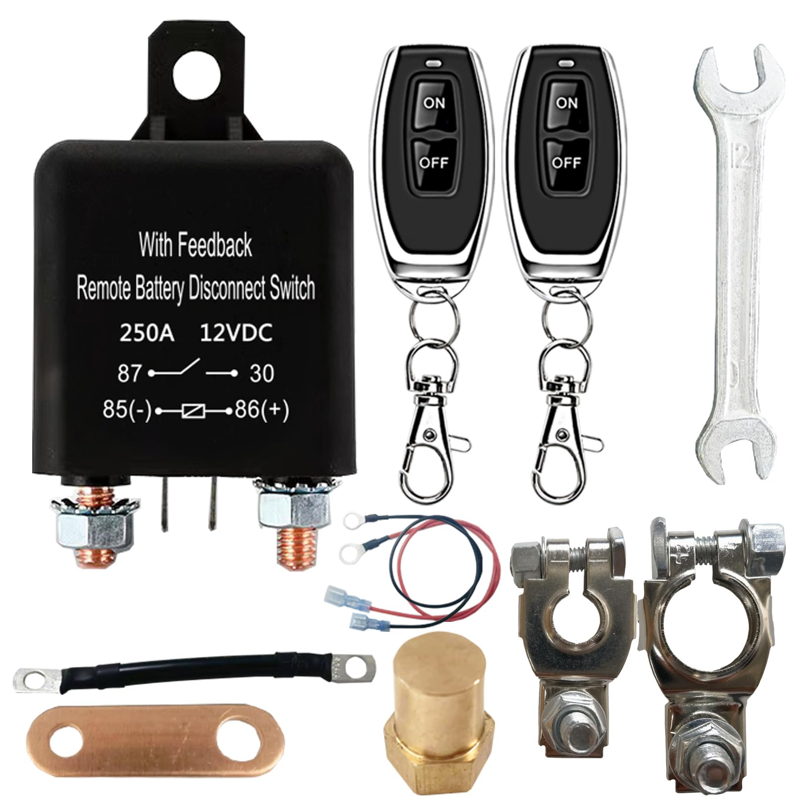 Amazon.com: Gmefu Remote Battery Disconnect Switch with Feedback ...