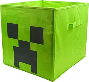HOX Kids Minecraft Creeper Collapsible Storage Boxes with Handles ...