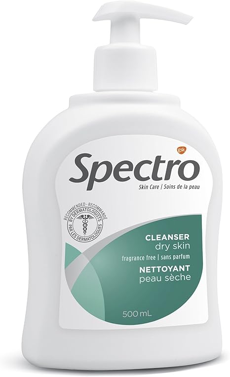 Spectro Facial Cleanser for Dry Skin, Fragrance and Dye Free Skin Care ...