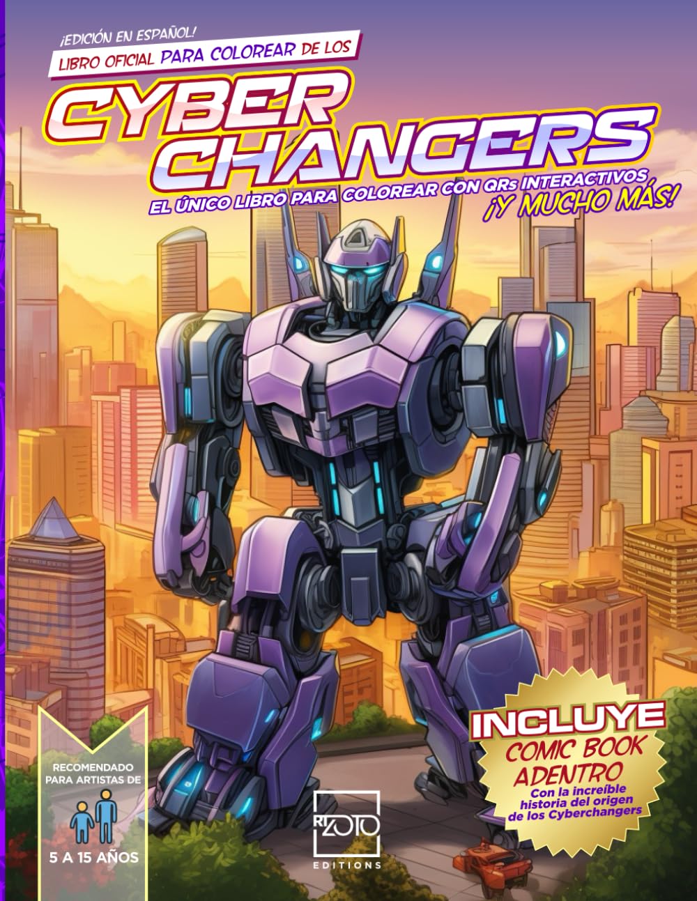 Amazon.com: Libro para Colorear: Cyberchangers Transformables: El único ...