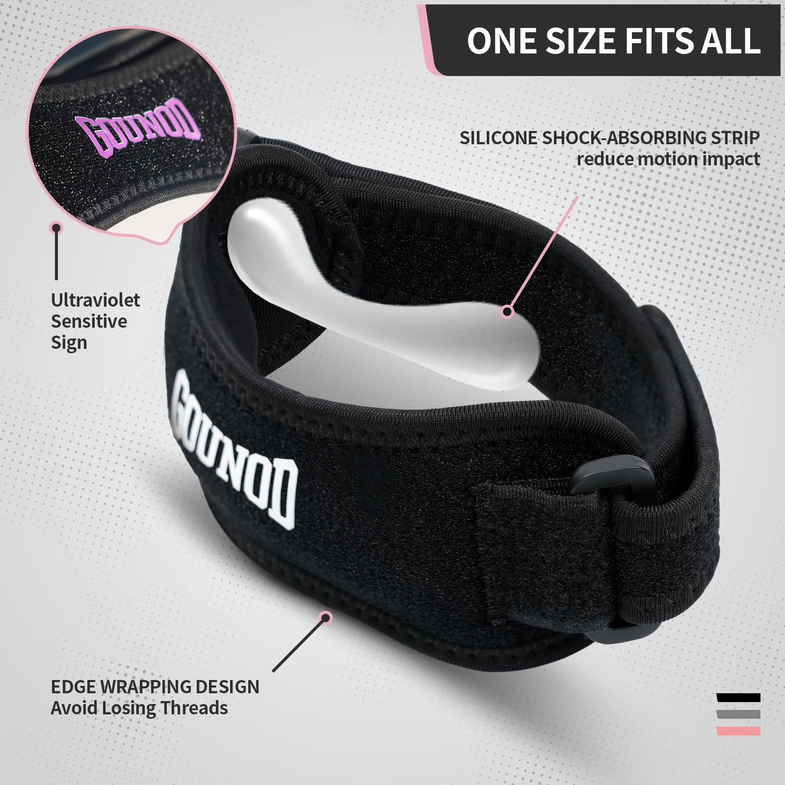 Snapklik.com : GOUNOD Patellar Tendon Support Strap 2 Pack,Knee Strap ...