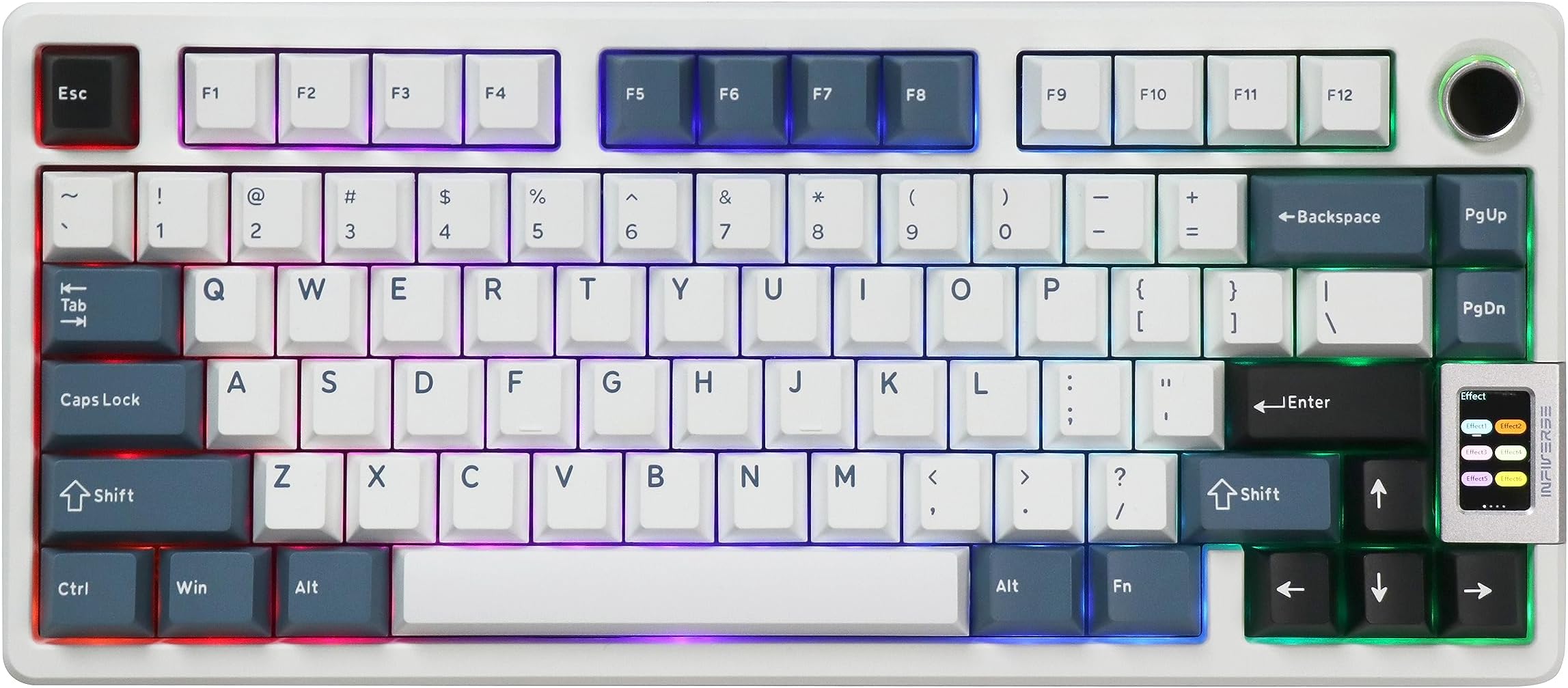 Amazon.com: EPOMAKER Infiverse INFI75 Gasket Mount Hot Swap RGB ...