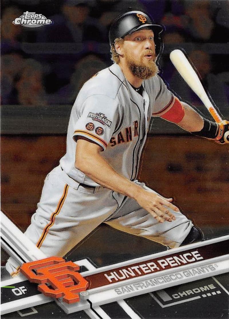 Amazon.com: 2017 Topps Chrome Baseball #128 Hunter Pence Giants ...